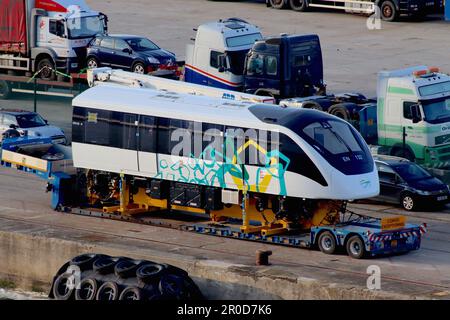 Alstom Innovia 300 unit, number EN 132-8 part of a consignment bound ...