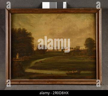 Birdingbury Hall, Warwickshire, 1800 British School, Landscape, Oil ...
