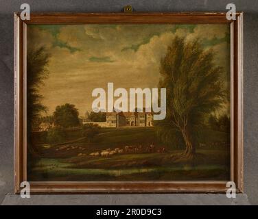 Birdingbury Hall, Warwickshire, 1800 British School, Landscape, Oil ...