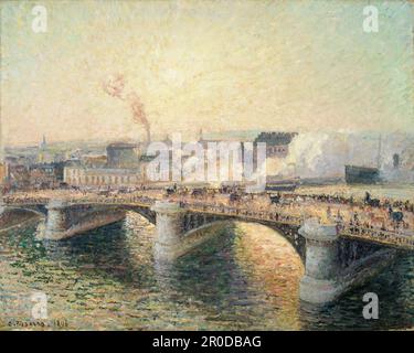Le Pont Boieldieu a Rouen, Soleil Couchant, 1896 by Camille Pissarro ...
