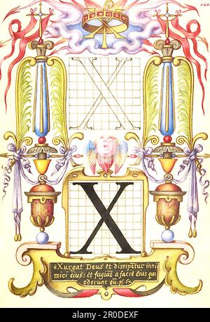 Joris Hoefnagel - Guide for Constructing the Letter E - c1591–1596 Stock Photo - Alamy