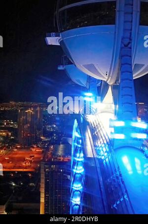 High Roller Cabin and Las Vegas Skyline Stock Photo - Alamy