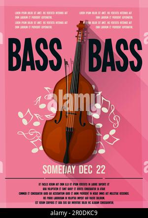 Musical instrumental concert poster with rock and classic musical ...