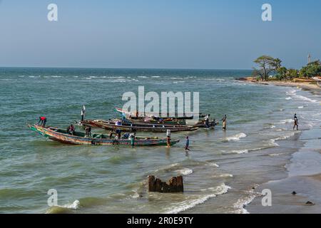 Fishing boats in Barra, Gambia, West Africa, Africa Stock Photo - Alamy