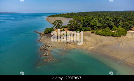 Aerial of Rubane island, Bijagos archipelago, Guinea Bissau Stock Photo ...