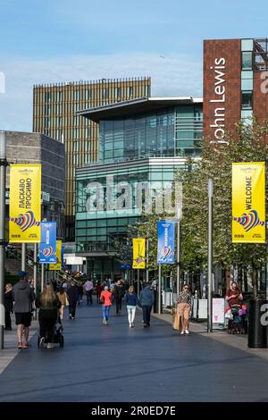 Eurovision Song Contest 2023 signs in Liverpool One Stock Photo - Alamy