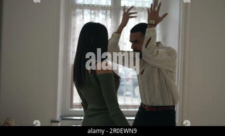 Heated Conflict Candid Boyfriend Pushes Girlfriend Away During Argument ...