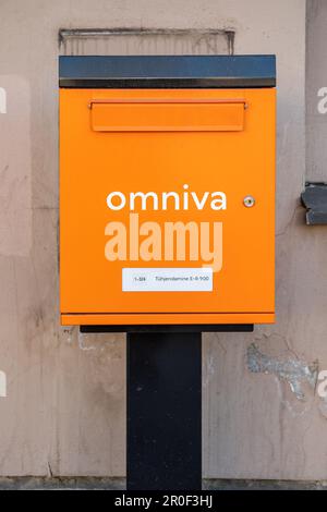 Omniva, Estonian post company also known as Eesti Post, letter box in ...