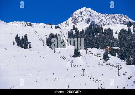 Winter time view of Kriegerhorn in Lech am Arlberg, Austria Stock Photo ...