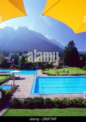 Swimming pool, Grainau, Upper Bavaria, Germany Stock Photo - Alamy