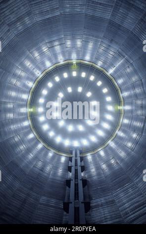 Restaurant with Gasometer, Oberhausen, Germany Stock Photo - Alamy