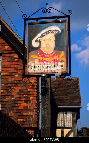 Henry VIII tavern sign Hever Kent Stock Photo - Alamy