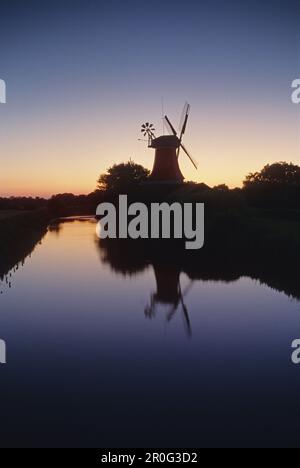 Water reflection windmill picture,concept idea eco power energy. wind ...