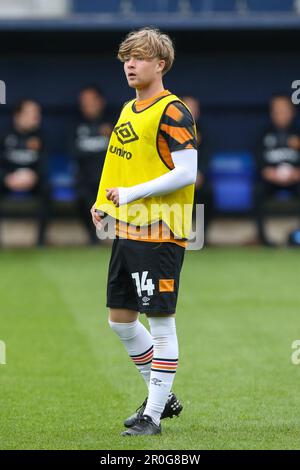 Harry Vaughan of Hull City warms up during the Sky Bet Championship ...