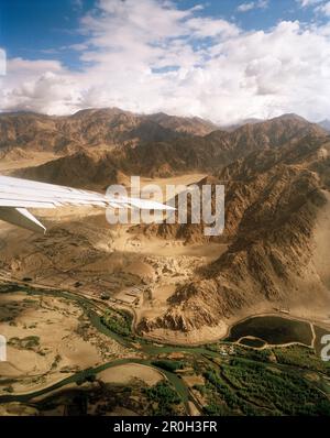 Leh aerial panoramic view. Leh is the capital and largest town of ...