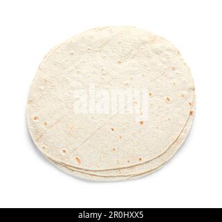 Thin lavash on white background Stock Photo - Alamy