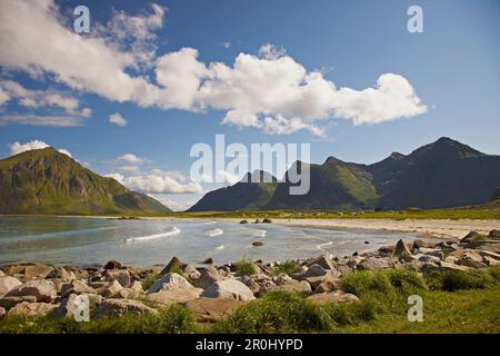 sandy beach at flakstad lofoten Stock Photo - Alamy