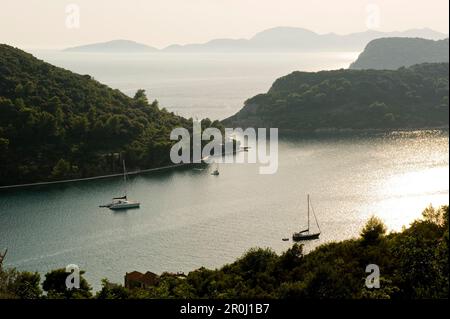 Boats, Sipanska Luka, Sipan, Elaphites, Croatia Stock Photo - Alamy