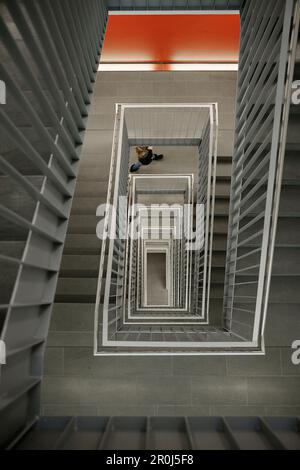 Spiral staircase, Munich, Upper Bavaria, Bavaria, Germany Stock Photo ...