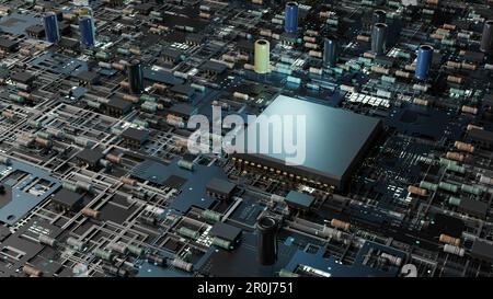 semiconductor cpu circuit board background Stock Photo - Alamy