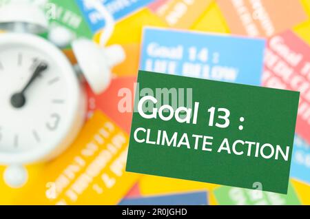 Goal 13 : Climate action. The SDGs 17 development goals environment ...