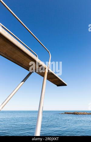 Seashore, beach, campsite and lighthouse in Hirtshals, Denmark, summer ...