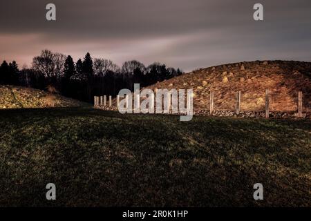 celtic burial mound at open air museum Heuneburg, celtic settlement ...