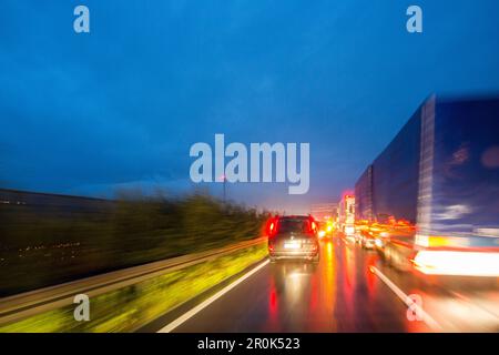 German Autobahn, trucks, A1, motorway, highway, freeway, speed, speed ...