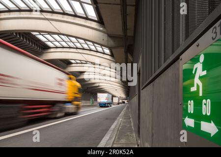 German autobahn motorway exit sign, Ausfahrt, Germany Europe Stock ...