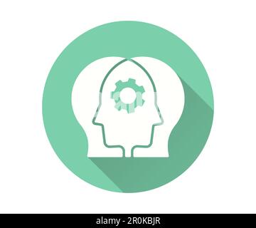 Psychotherapy icon. Simple illustration with long shadow for graphic ...