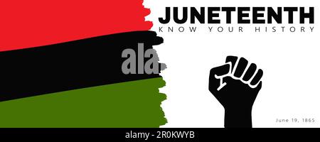 Juneteenth banner template. Textured Red And Blue Flag With star ...
