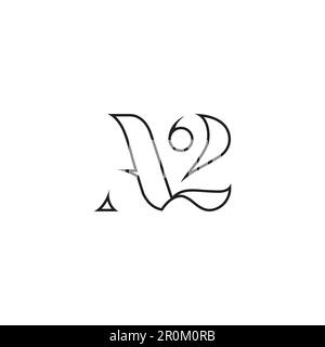 A2 logo design vector isolated on white background Stock Vector Image ...