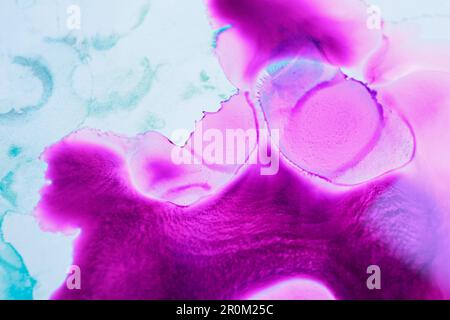 Beautiful abstract ink painting on white paper, top view Stock Photo ...