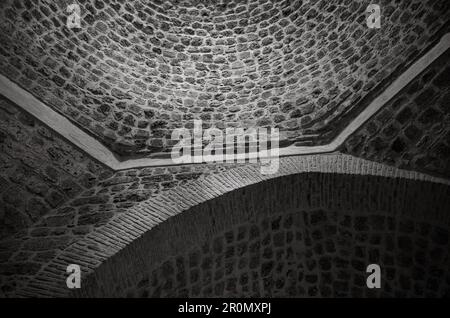 The intricate stone dome of the ancient Mawlawi Museum of Antalya in ...