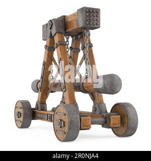 Medieval Battering Ram Isolated Stock Photo - Alamy