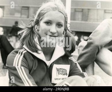 Portrait of British athlete Donna Murray Hartley, UK 1970s Stock Photo ...