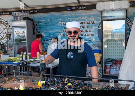 Food Festival on Ovid Square, Constanta, Dobruja, Black Sea Coast ...