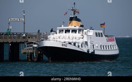 Binz, Germany. 09th May, 2023. The excursion ship "MS Binz" sails in ...