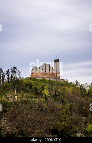 Windeck Castle, built around 1100, Weinheim, Baden-Württemberg, Germany ...
