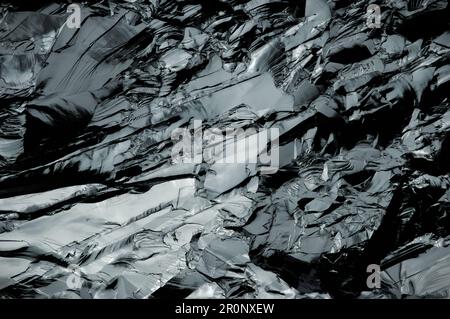 Silicon (Si 14) pure crystalline form, macro detail texture background ...