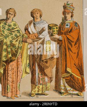 Eastern Roman Empire. Byzantines (400-600). From left to right: 1 and 2 ...