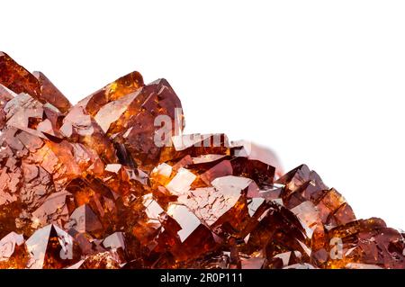 Citrine macro (heated amethyst) detail texture background. close-up raw ...