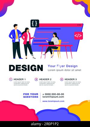 Programmers coding new program. Laptop, code, development flat vector ...