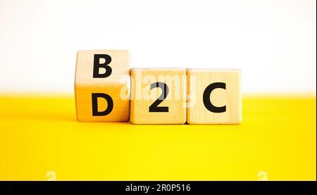 B2C or D2C symbol. Concept words B2C business to consumer D2C direct to ...