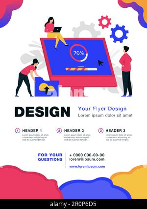 Update concept. Programmers upgrading operation system of computer ...