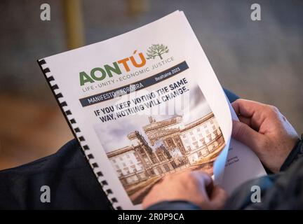 Leader of Aontu Peadar Toibin (right) and Paul Lawless leave Leinster ...