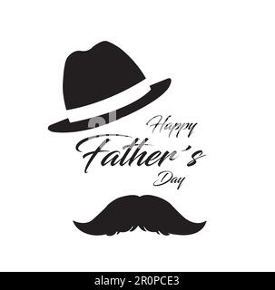 hipster mustache happy fathers day vector illustration Stock Vector ...