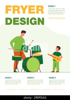 Musical band of dad and son Stock Vector Image & Art - Alamy