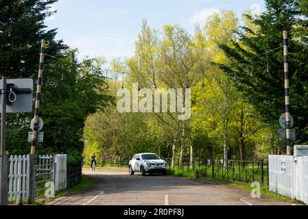 Old disused warning bells over the Church Lane Crossing on the Greater ...