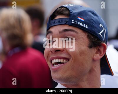 Nick De Vries of Scuderia Alpha Tauri drive his single-seater during ...